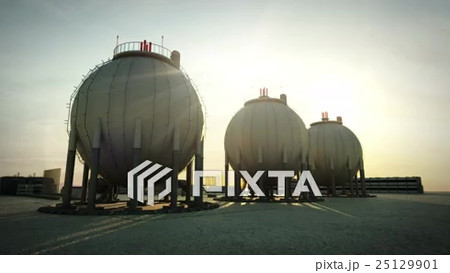 Rotating oil tanks, tanker. energy industry.の動画素材 [25129901] - PIXTA